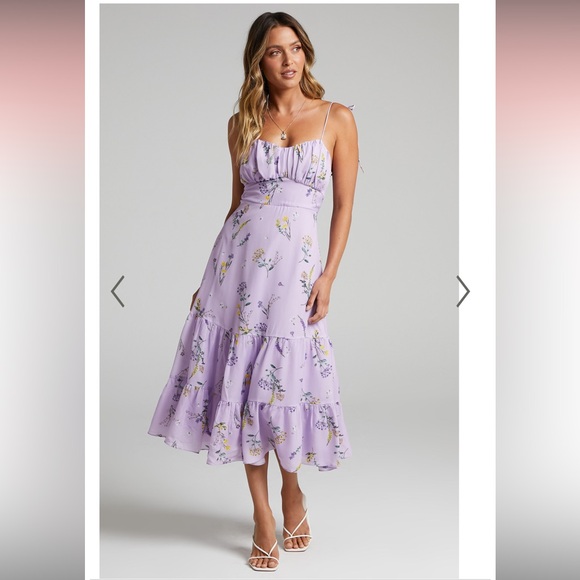 Showpo. | Dresses | Monaco Midi Dress Strappy Sweetheart Tiered Dress ...